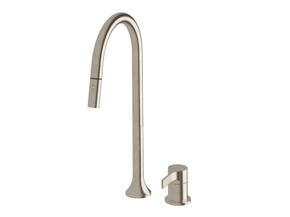 Milli Oria Pull Out Hob Sink Mixer Set PVD Brushed Nickel (5 Star) Lead ...