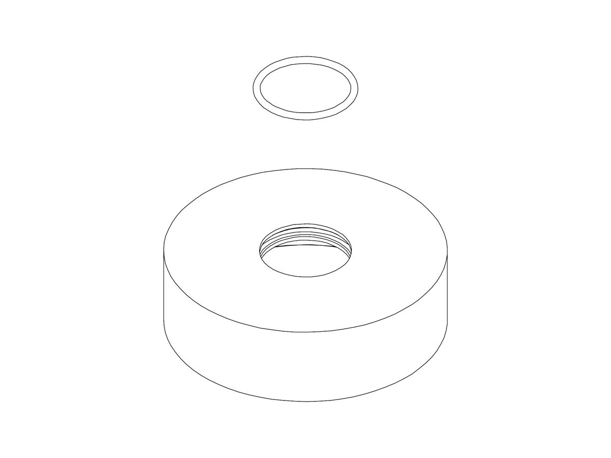 Milli Etch Floor Bath Outlet Base Cover Assembly Brushed Nickel from Reece