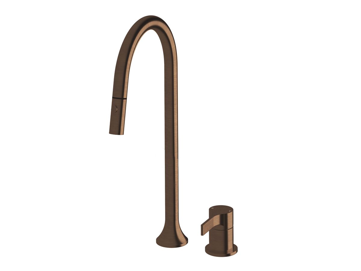 Milli Oria Pull Out Hob Sink Mixer Set PVD Brushed Bronze (5 Star) Lead ...