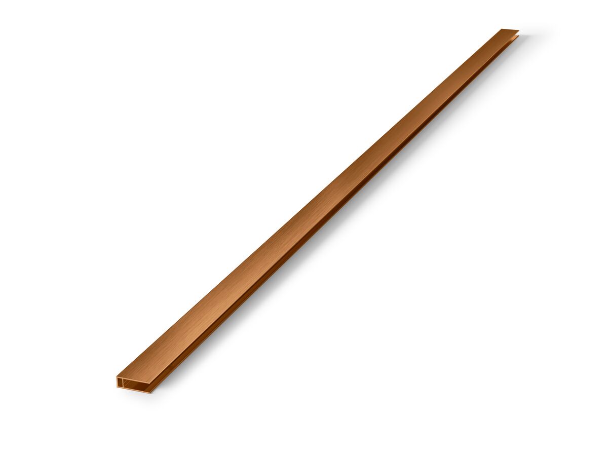 Kado Lux Frameless Shower Screen Wall Channel Brushed Bronze from Reece