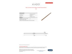 Kado Lux Shower Screen Water Bar 1000mm Brushed Bronze from Reece
