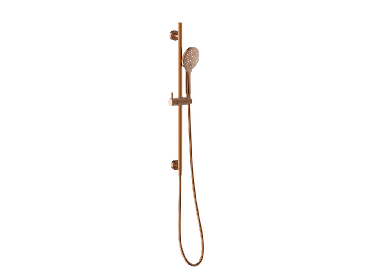Mizu Drift Single Rail Shower with Top Rail Water Inlet Brushed Bronze ...