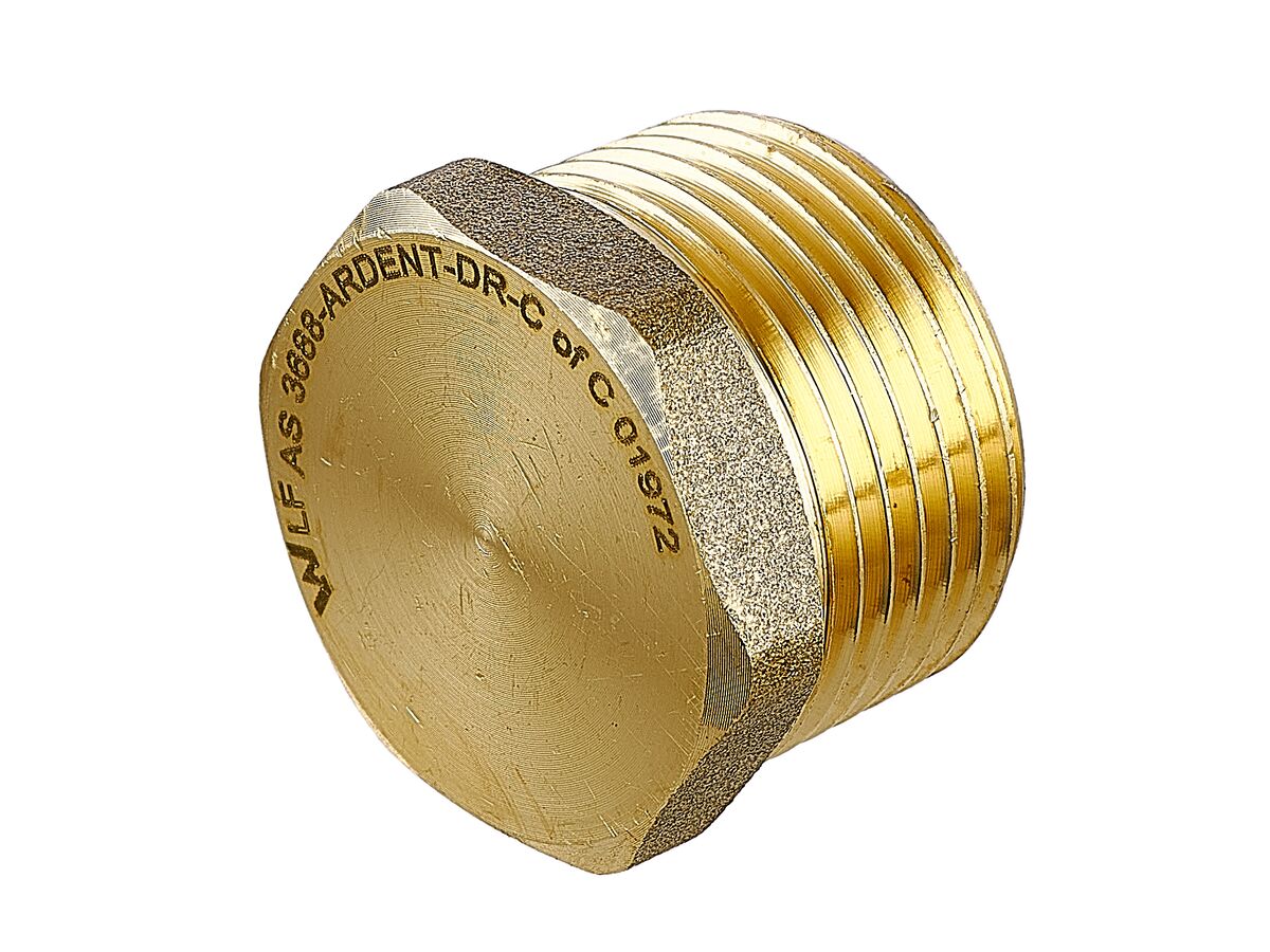 Ardent Lead Free Brass Hex Plug Square 20mm from Reece