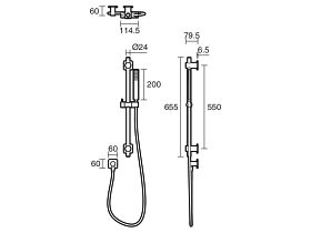 Mizu Bloc Single Rail Shower Chrome (3 Star) from Reece