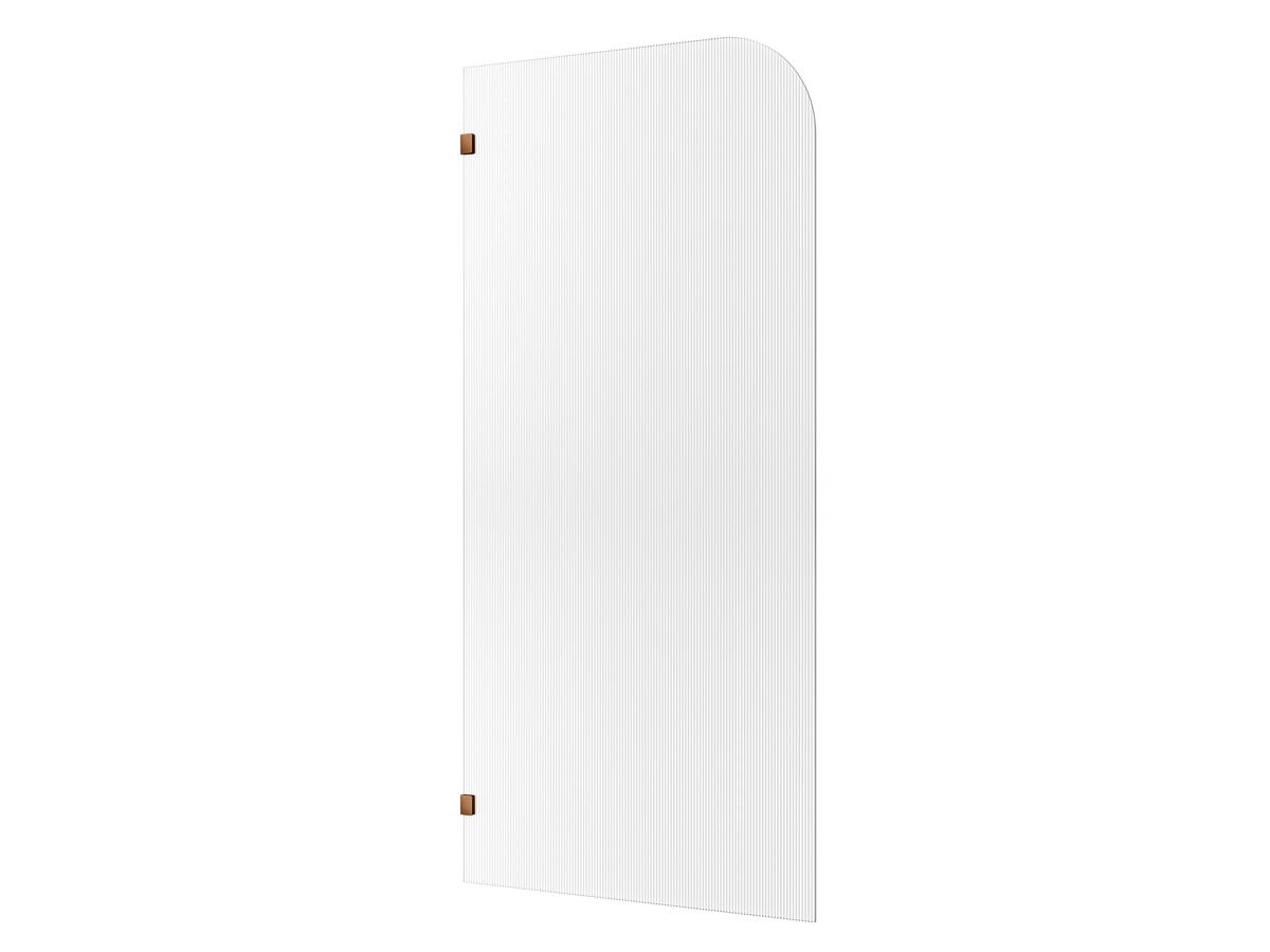 Kado Lux Frameless Curved Left Fluted Panel with Wall Clips 1000mm ...