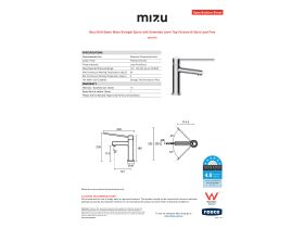 Mizu Drift Basin Mixer Straight Spout with Extended Lever Tap Chrome (6 ...