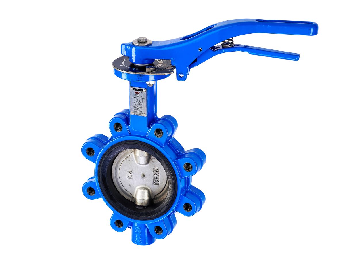 Dimax Butterfly Valve Lugged Table E Lockable Lever DN 100 from Reece