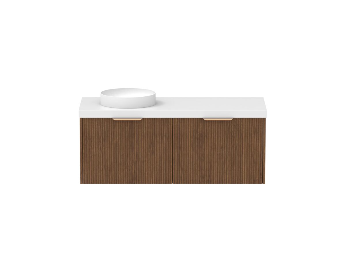 Kado Neue Fluted Square All Drawer 1200mm Wall Hung Vanity with Left ...