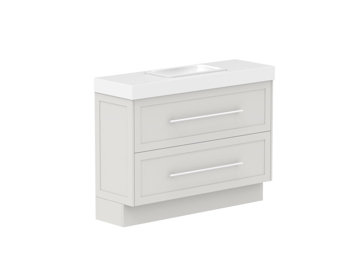 Kado Lux Ensuite All Drawer Twin 1200mm Floor Mounted Vanity Centre ...