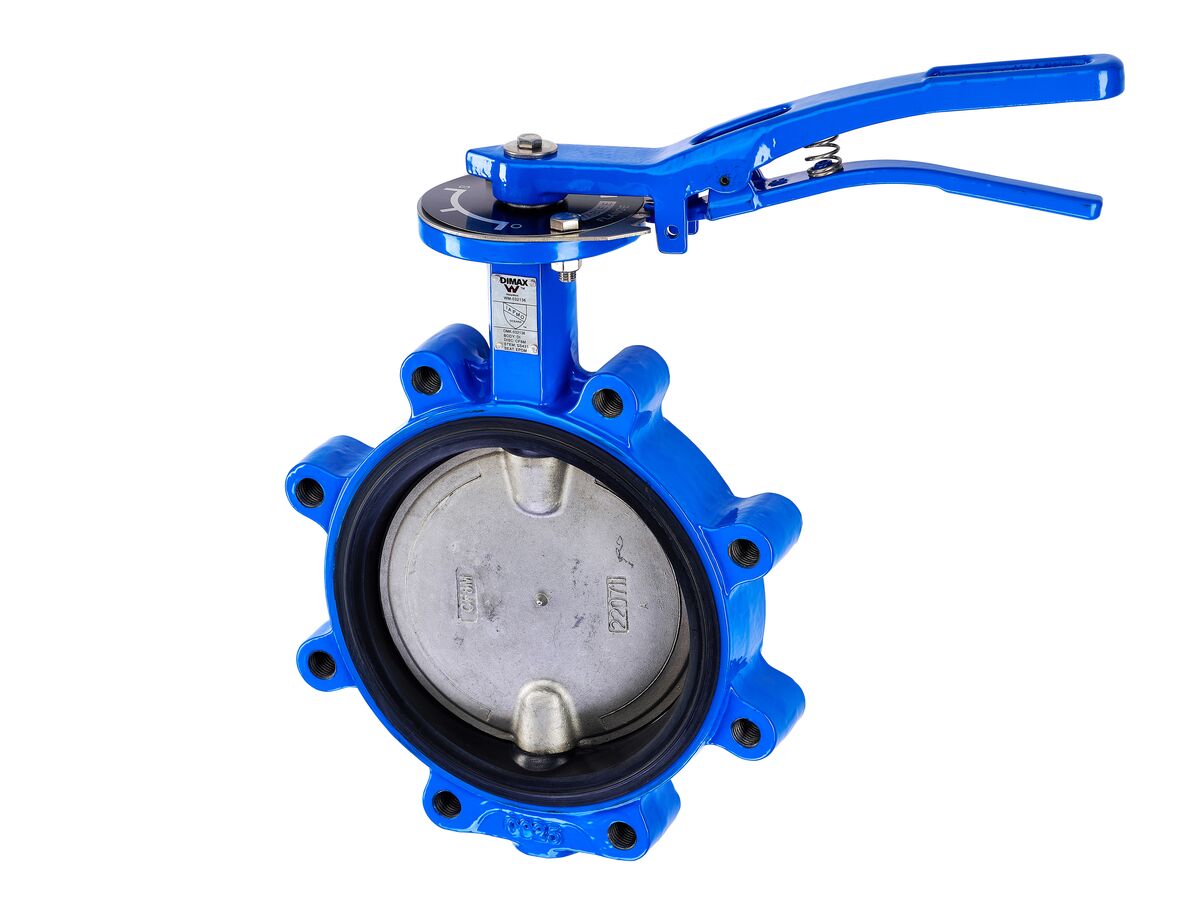 Dimax Butterfly Valve Lugged Table D Lockable Lever DN 200 from Reece