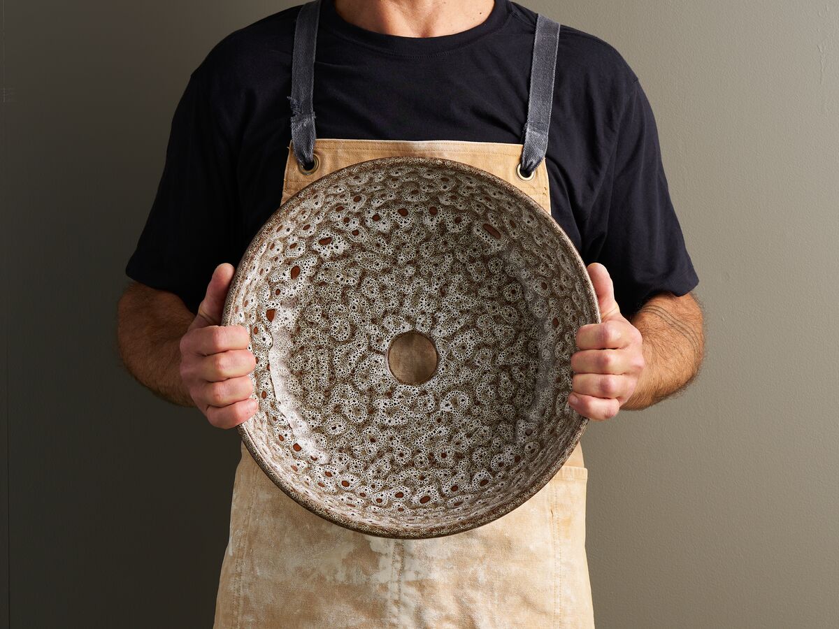 Robert Gordon Potters 370mm Semi Inset Basin White Ochre from Reece