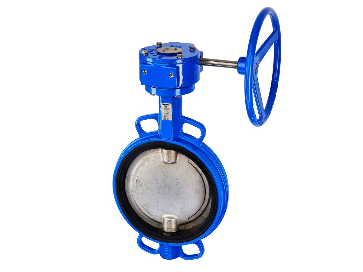 Dimax Butterfly Valve Wafer with Gear Operator 250mm from Reece