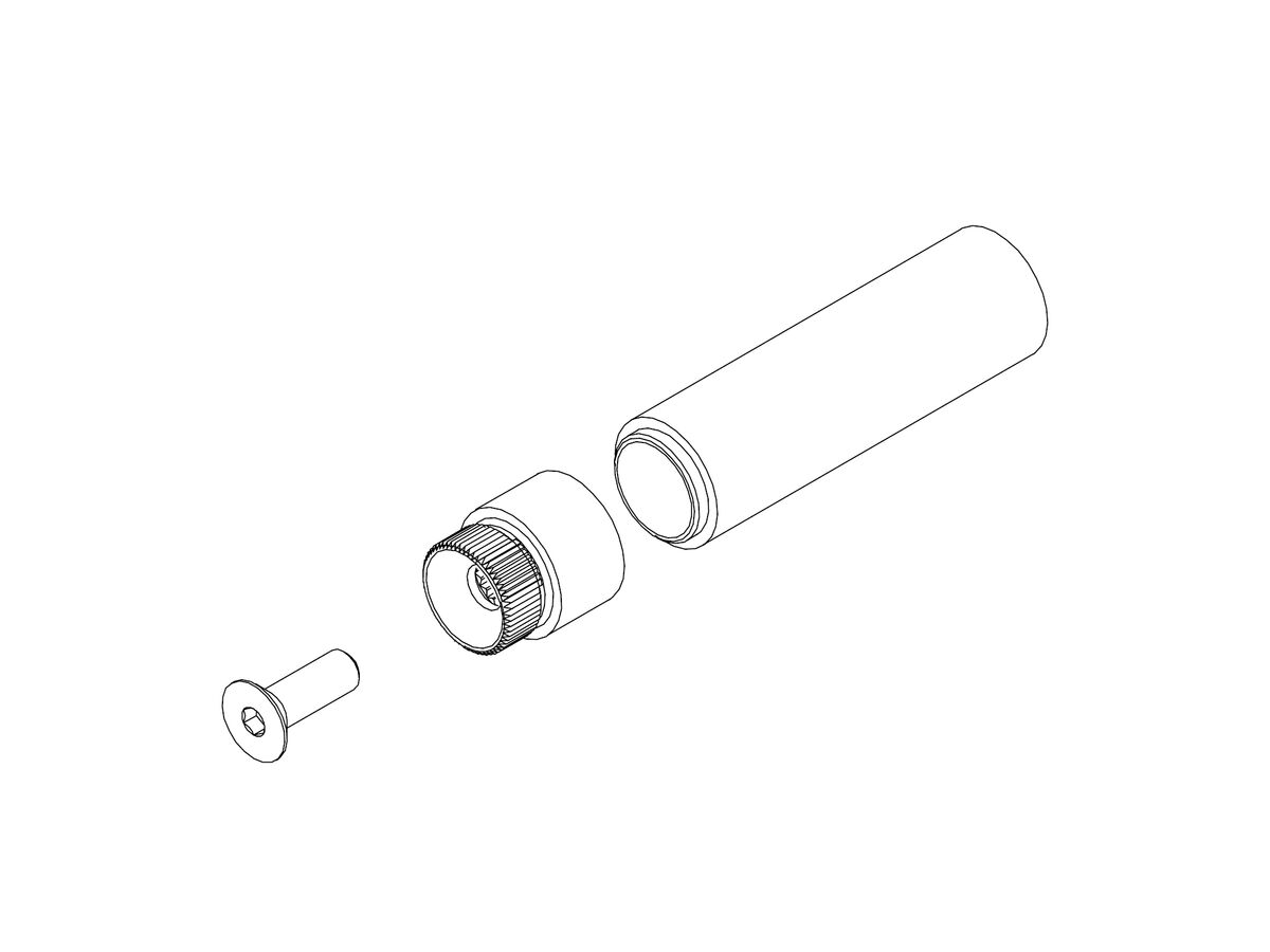 Milli Etch Wall Tap Spline & Sleeve Assembly Extended 15mm Brushed ...