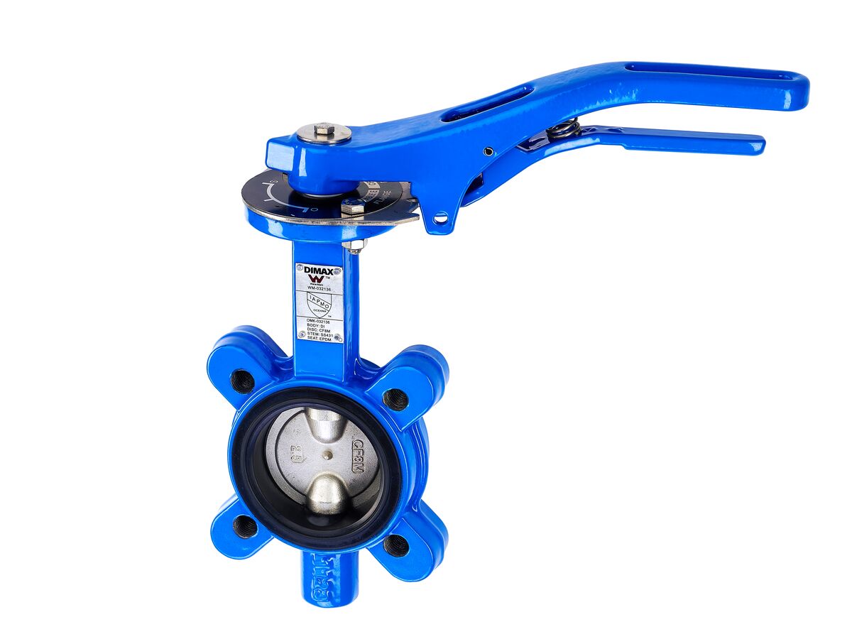 Dimax Butterfly Valve Lugged Table D/E Lockable Lever DN 65 from Reece