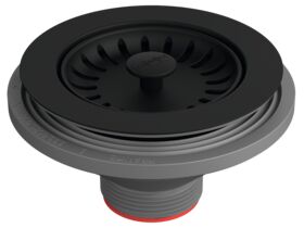 Franke Remote Basket Waste 90mm x 50mm with Non-Overflow Matte Black ...