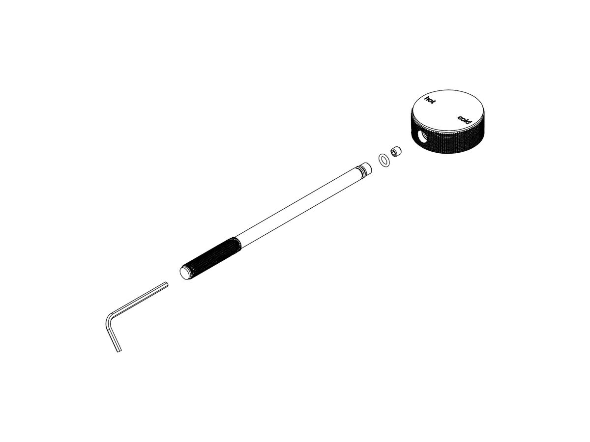 Milli Etch Basin Mixer Extended Handle Assembly Brushed Gold from Reece