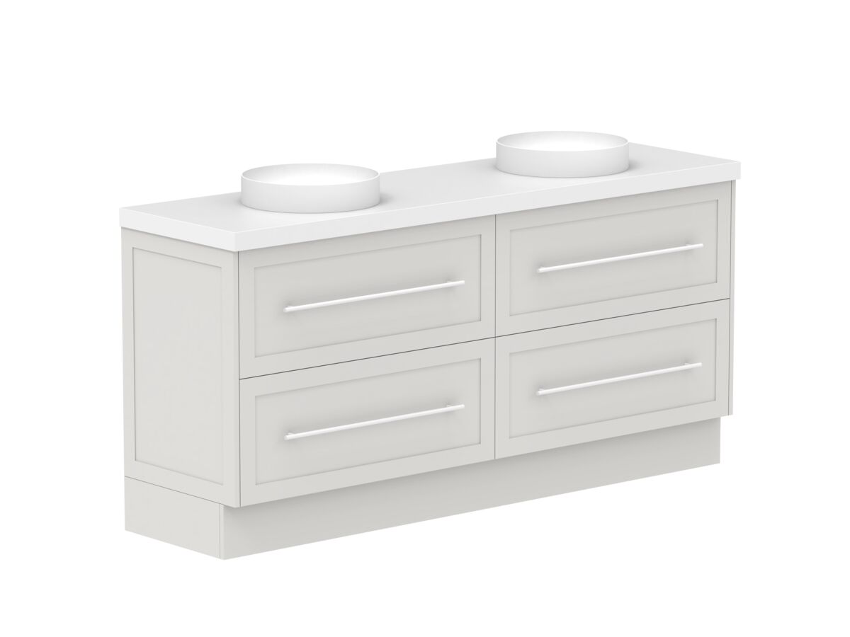 Kado Lux All Drawer 1800mm Floor Mounted Vanity Double Basin 50mm ...
