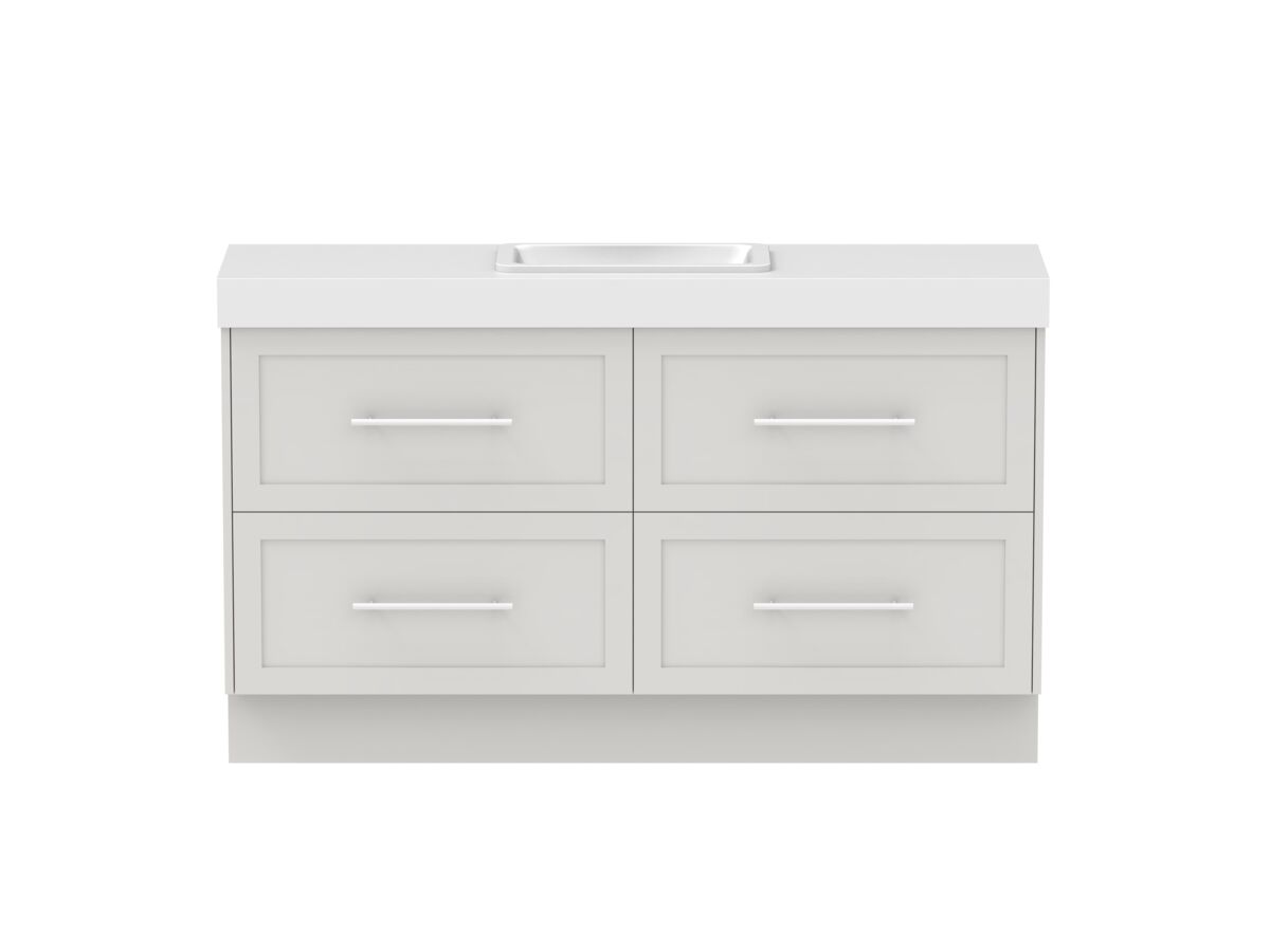 Kado Lux Ensuite All Drawer Twin 1500mm Floor Mounted Vanity Centre ...