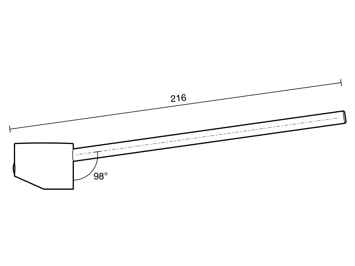 Mizu Drift Basin Mixer Extended Lever Only Brushed Gunmetal from Reece