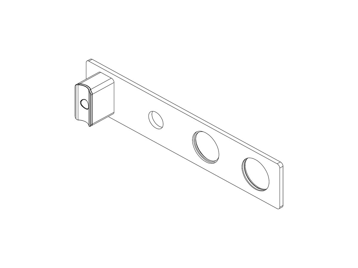 Milli Etch Shower System Backplate Assembly Chrome from Reece