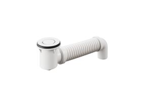 Plug & Waste Bath Bend Pop Down with Connector 40mm White from Reece