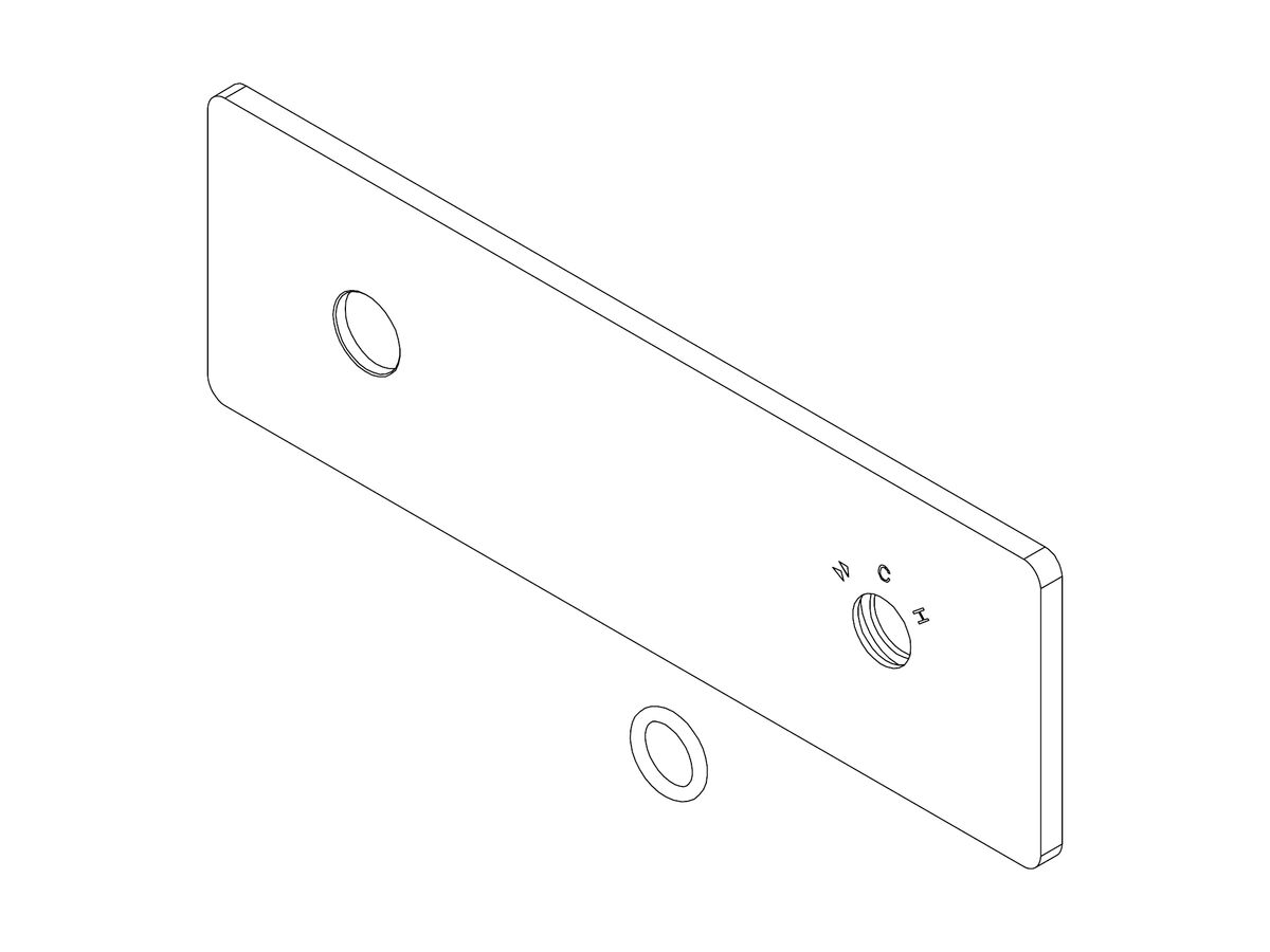 Milli Etch Wall Progressive Mixer Plate Assembly Chrome from Reece