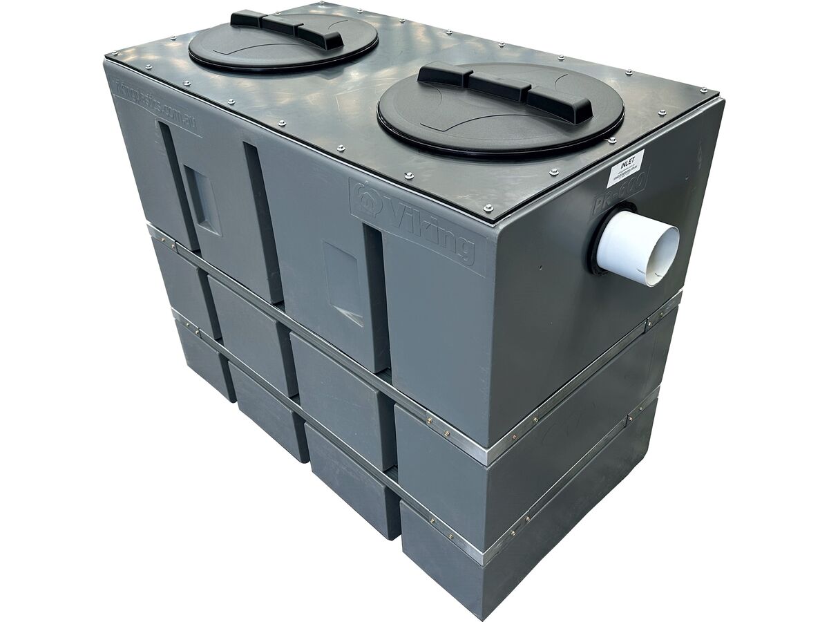 Grease Trap 600L Above Ground 1250mm x 750mm x 960mm High from Reece