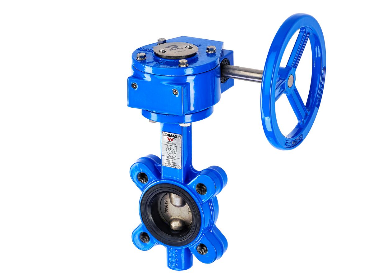 Dimax Butterfly Valve Lugged Table E with Gear Operator 50mm from Reece
