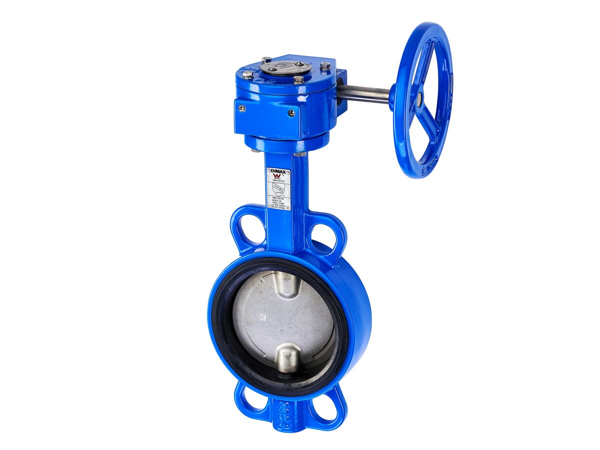 Dimax Butterfly Valve Wafer with Gear Operator 125mm from Reece
