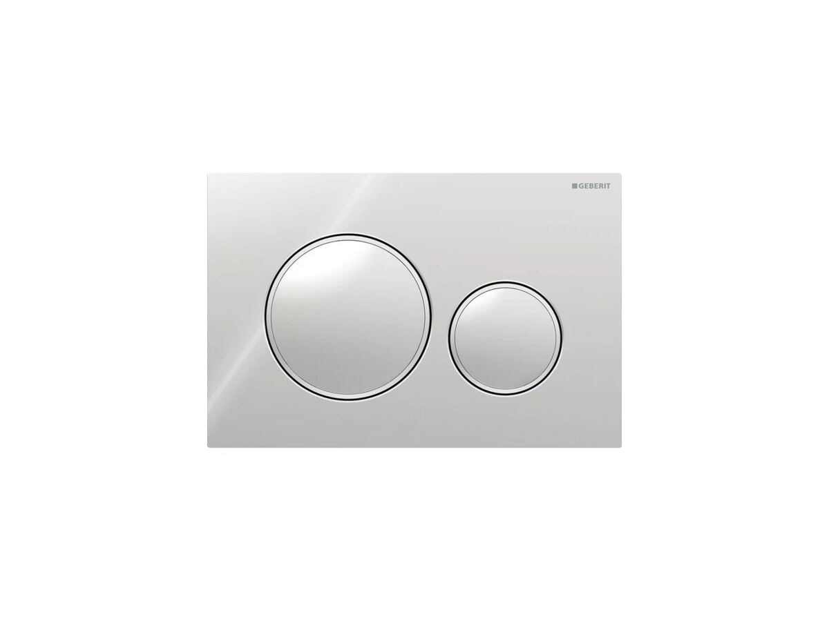 Geberit Sigma 20 Mechanical Dual Flush Push Plate Chrome/Satin Chrome ...