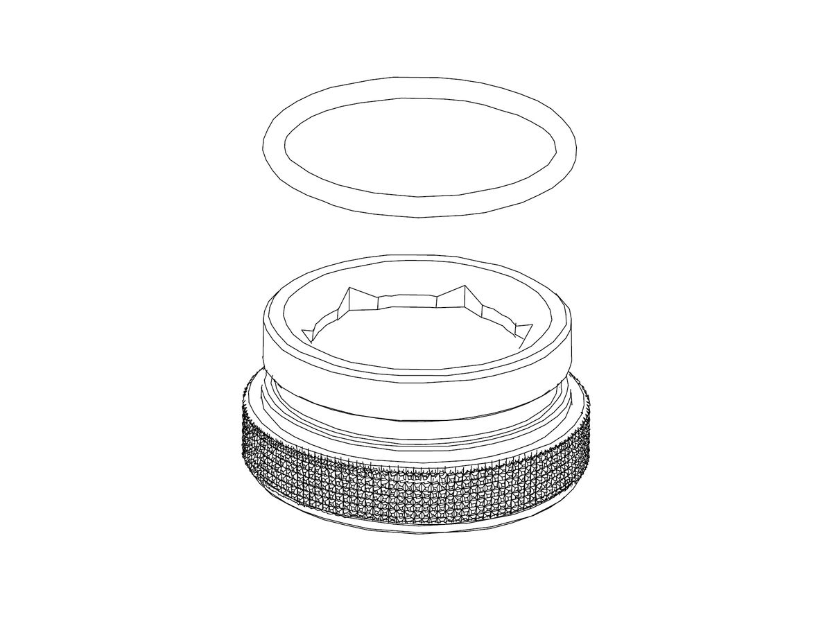Milli Etch Floor Bath Outlet Retainer Assembly Brushed Nickel from Reece