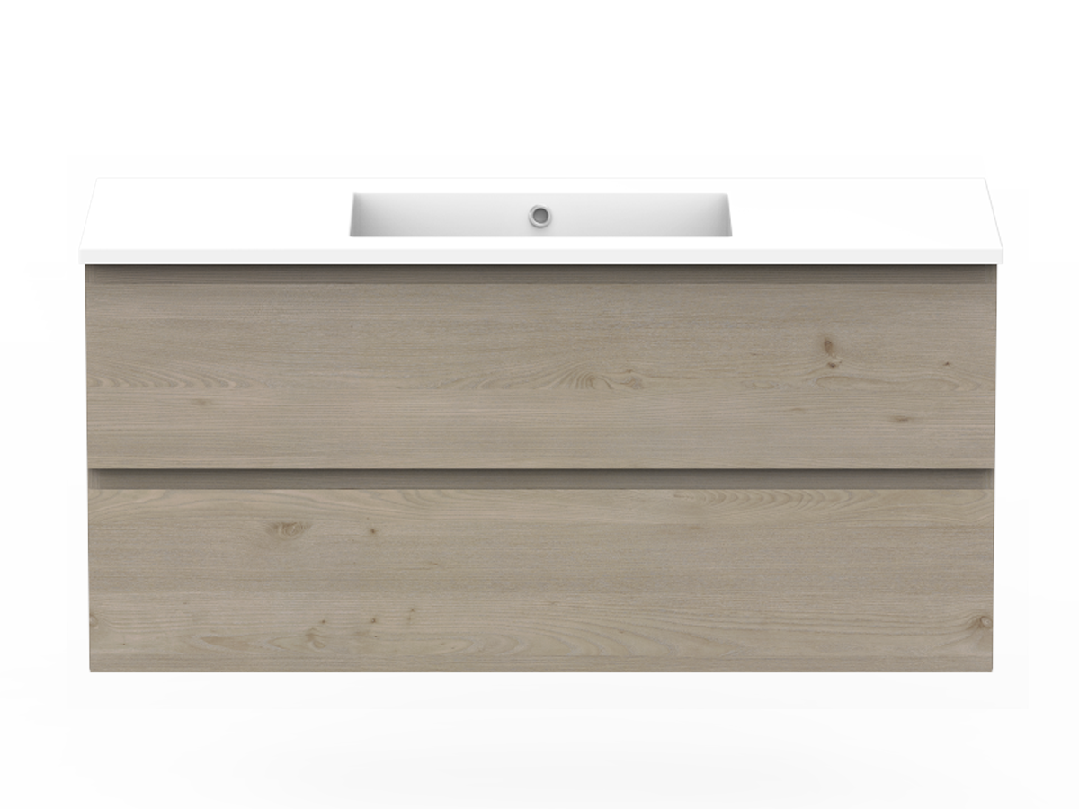 Posh Domaine All Drawer Twin 1200mm Wall Hung Vanity Centre Basin Cast ...