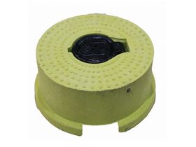 SV Cover Round Plastic Base Small Yellow from Reece