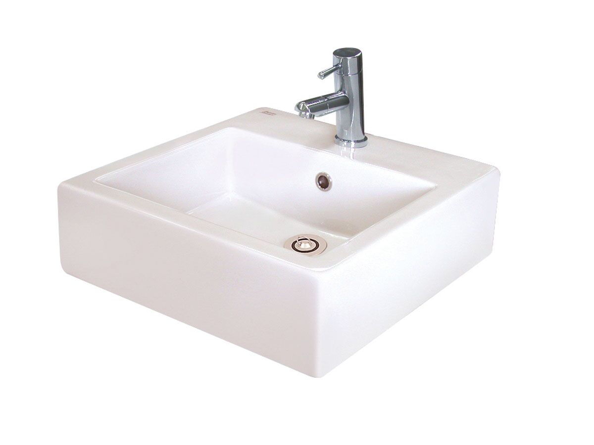 Porcher Quatre Above Counter Basin 1 Taphole 450mm White from Reece