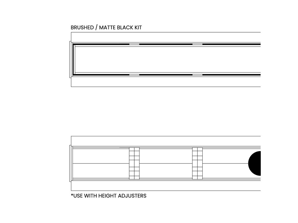 Demtech Aquaflo 65mm Series Linear Grate System Kit Brushed Finish ... Demtech Aquaflo 65mm Series Linear Grate System Kit Brushed Finish ...