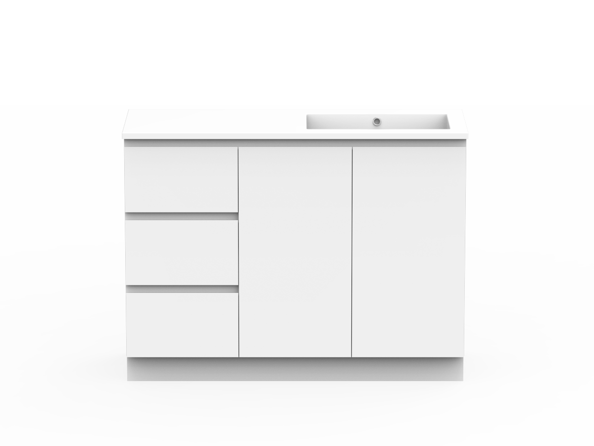 Posh Domaine Conventional 1200mm Floor Mounted Vanity Right Hand Basin ...