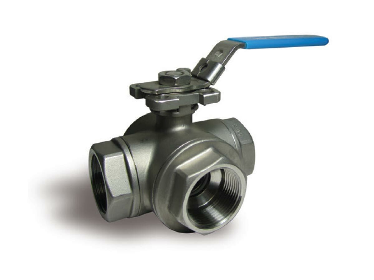 Stainless Steel Ball Valve 3 Way T Port BSP 20mm from Reece