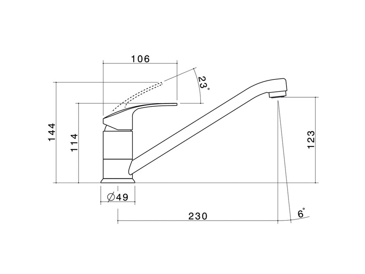 Stylus Verdi Sink Mixer Tap Chrome (4 Star) from Reece