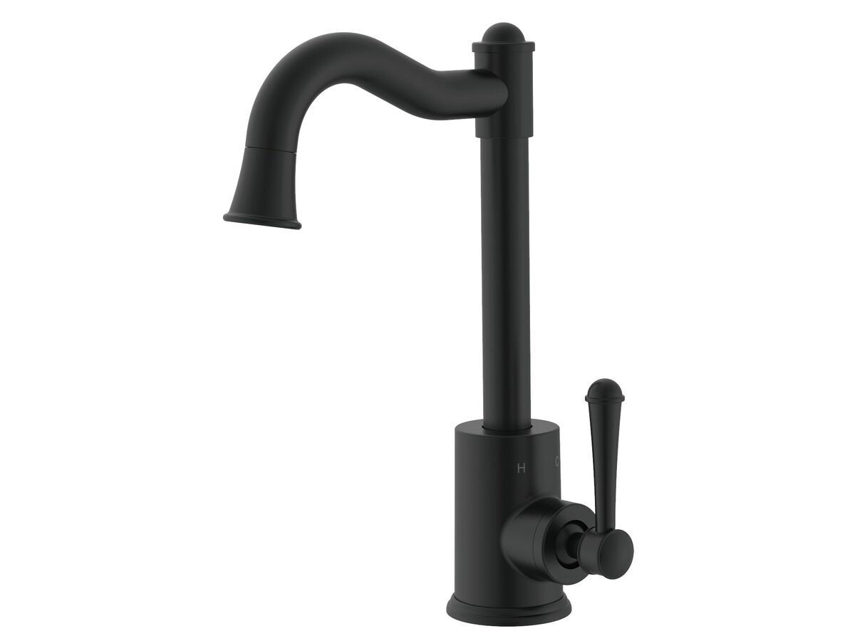 Posh Canterbury English Basin Mixer Tap Matte Black 4 Star From Reece