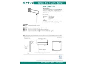 RBA Bariatric Drop Down Grab Rail Left Hand Stainless Steel from Reece