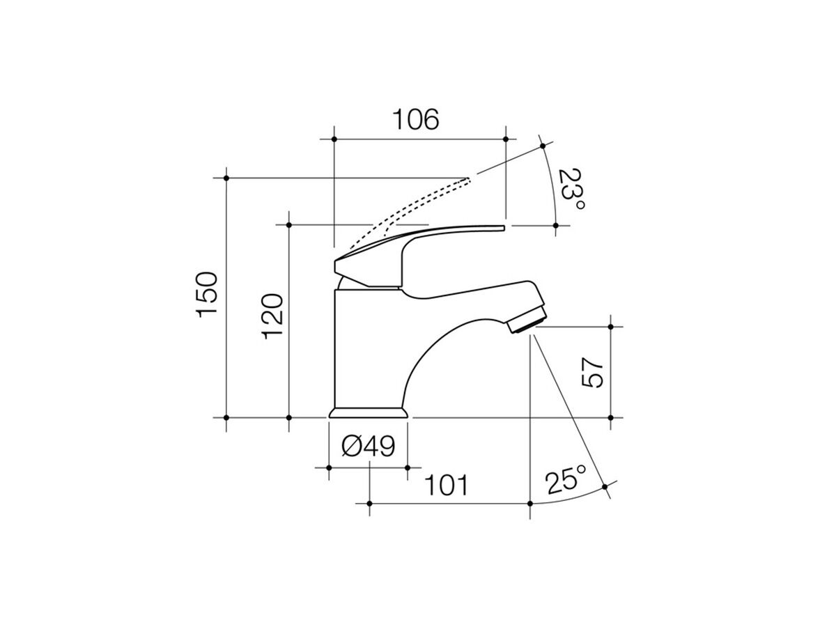 Stylus Verdi Basin Mixer Tap Chrome (5 Star) from Reece