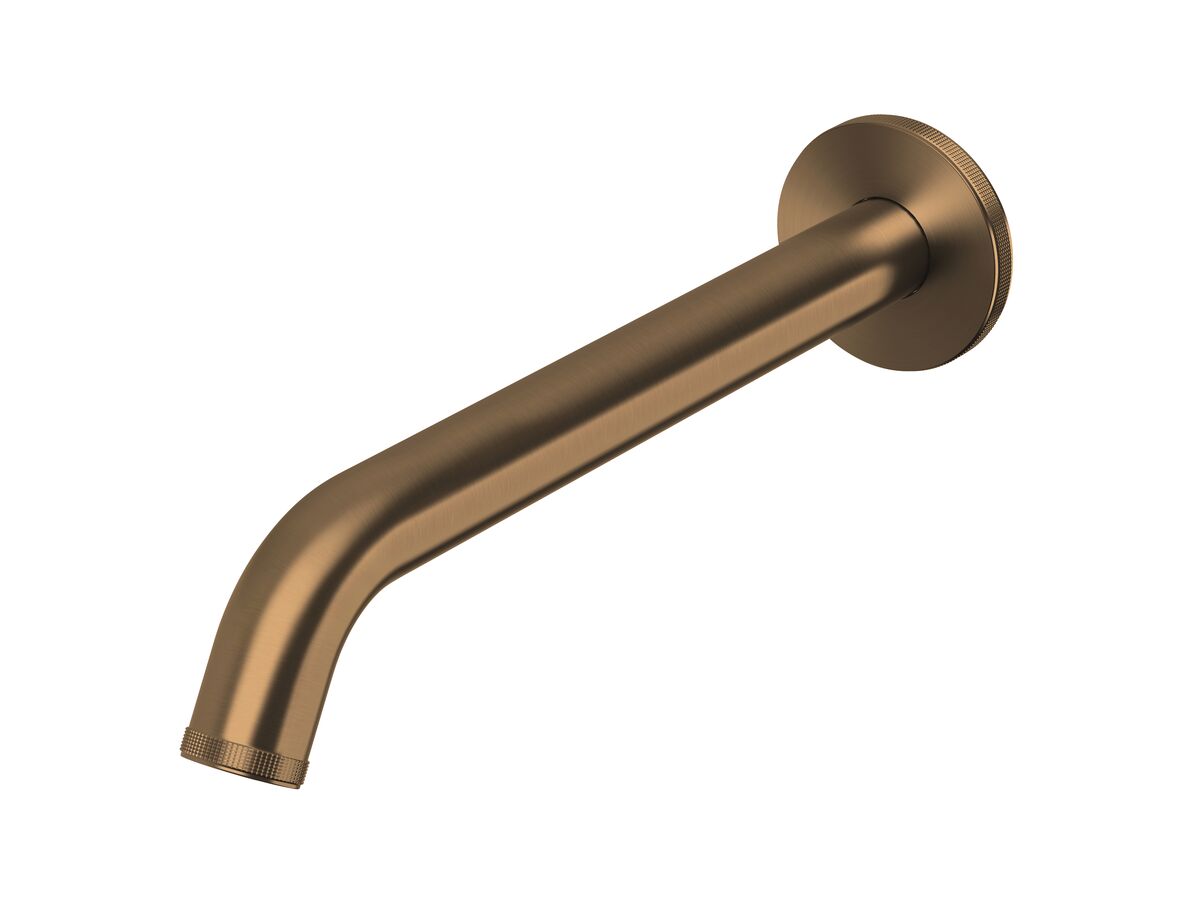 Milli Etch Wall Basin / Bath Outlet 250mm Brushed Bronze (6 Star) Lead ...