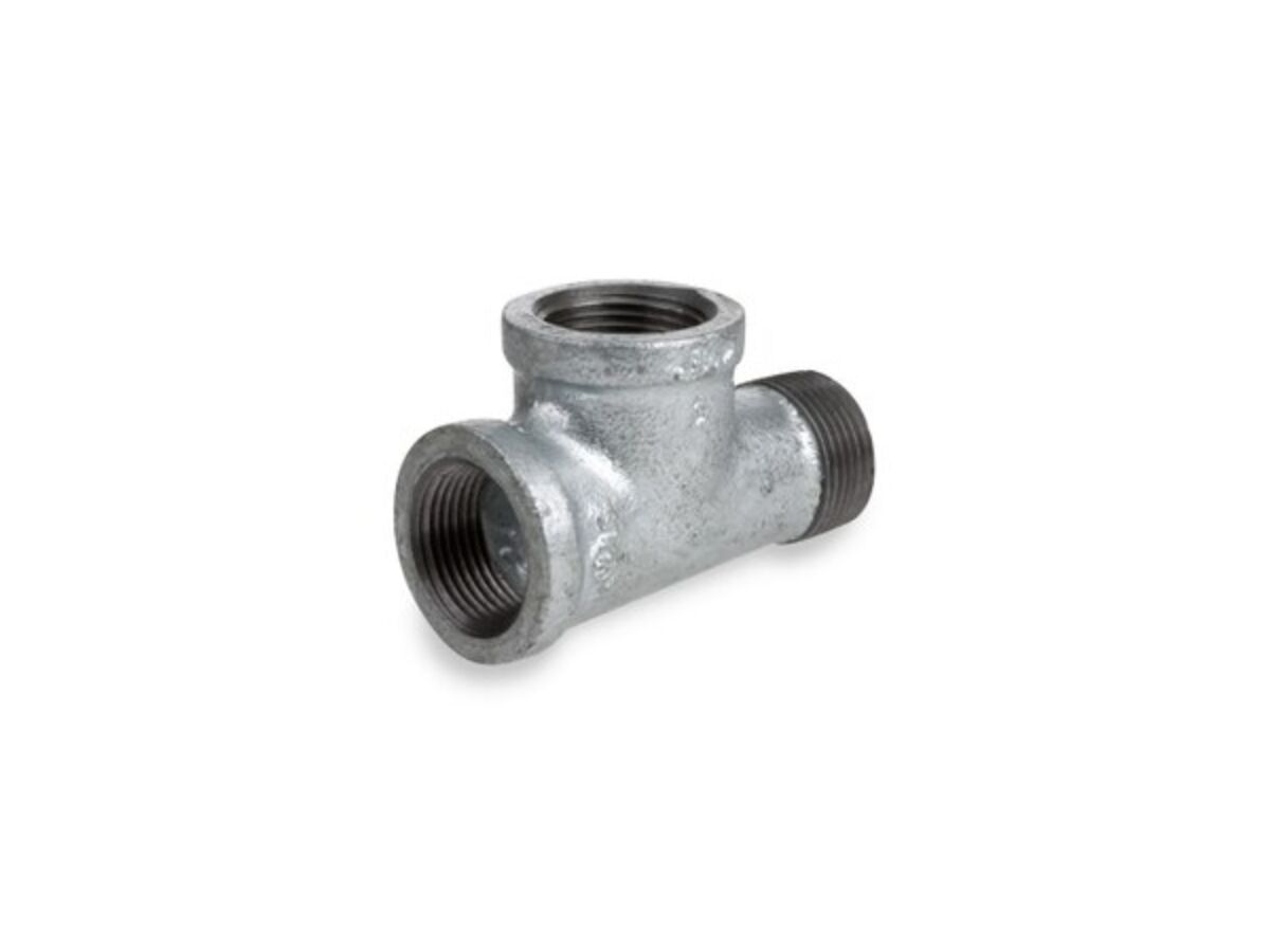 Galvanised Malleable Iron Male Service Tee (M x F x F) 25mm from Reece