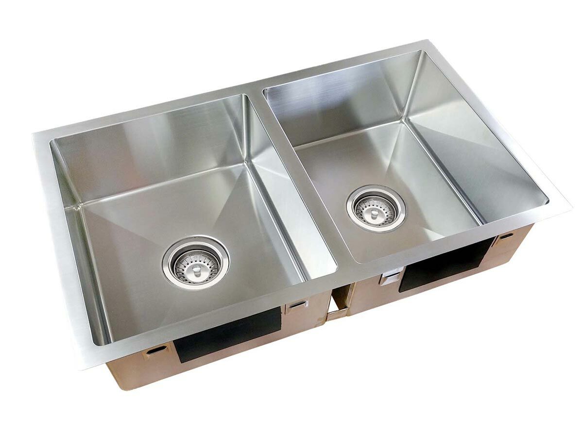 Everhard Squareline Plus Double Bowl Undermount/Top Mount Sink ...