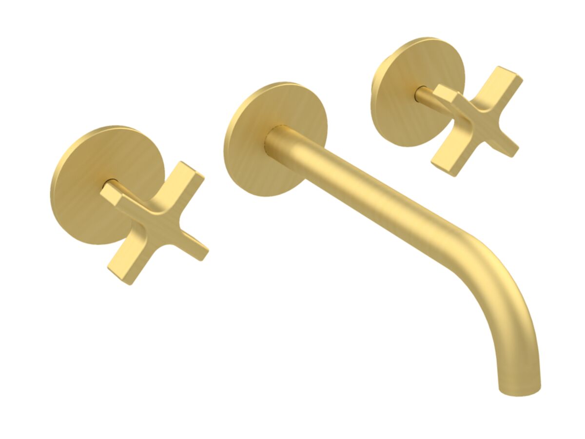 Milli Exo Wall Basin Set Brushed Gold (6 Star) from Reece