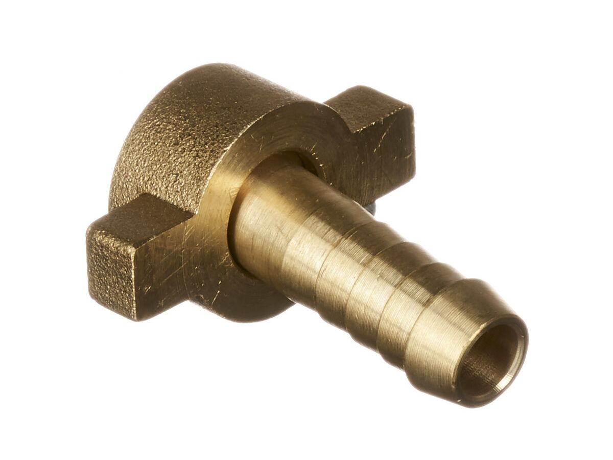 Brass Hose Nut & Tail 15 BSP x 15mm Tail from Reece