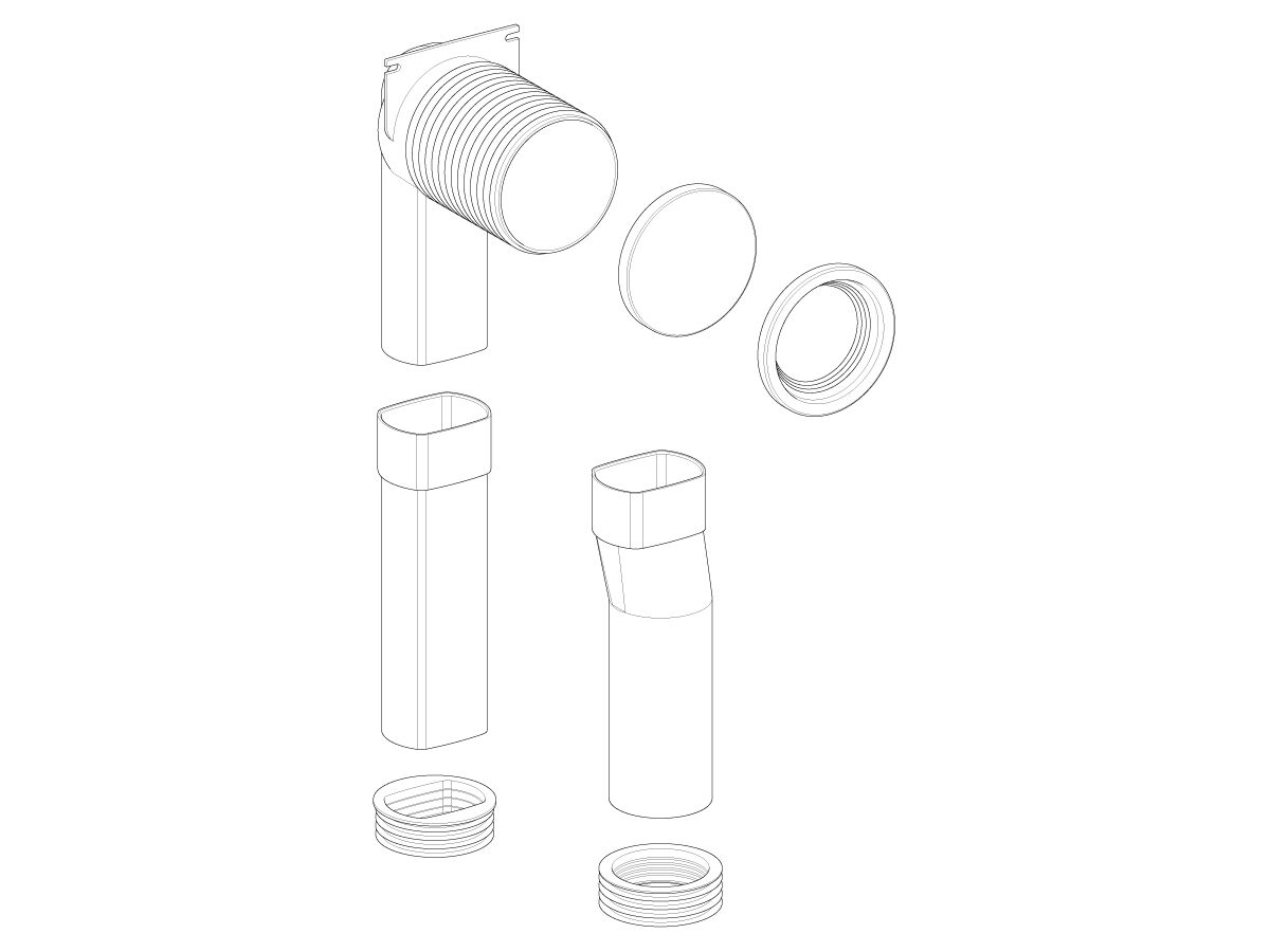 Geberit Duofix Sigma Cistern Waste Connector Set Complete 75mm from Reece