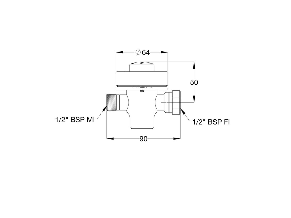 Ezy-Push CP-BS Lead Safe Timeflow Push Button Concealed Shower Control ...