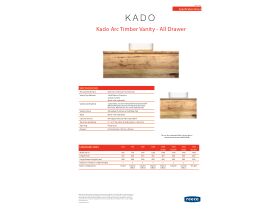 Kado Arc Timber All Drawer 900 Vanity Timber 32mm Top from Reece