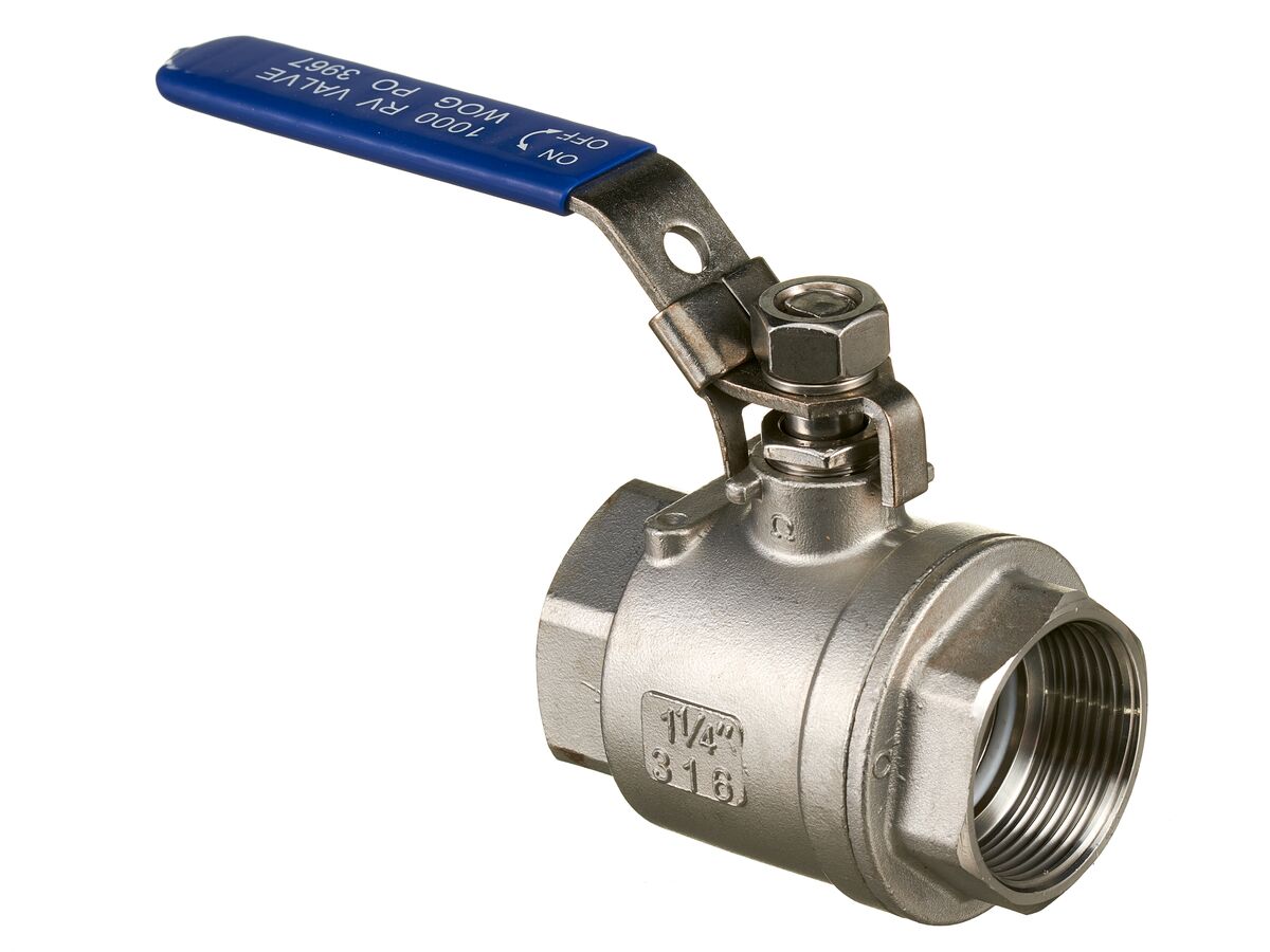 Stainless Steel 316 Ball Valve Lockable 2Pce 32mm from Reece